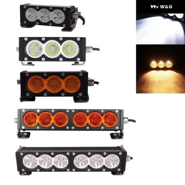6インチ 30W 11インチ 60W LED ライトバー ホワイト/ アンバー シングルロウ ライトバー 12V 24V 車 トラック ピックアップ 4WD 4X4 ピックアップ バーライト カスタムパーツ アクセサリー 交換用部品Degr...