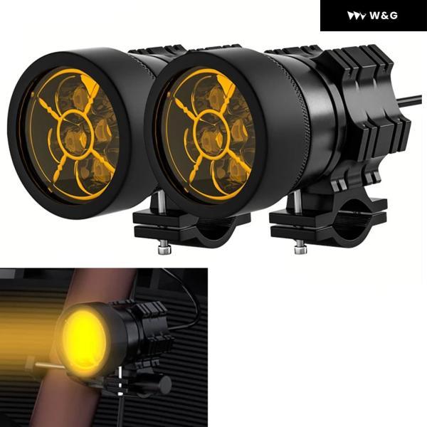 2PCS ハイパワー 60W 8000LM オートバイ バイク ヘッドライト スポットライト 2X XM-L T6 LED フォグ ドライビングランプ スイッチ付き ホンダ ヤマハ ホンダ 用 カスタムパーツ アクセサリー 交換用部品Hig...