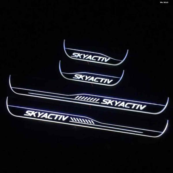 トリム ペダル LEDカーライト ドアシル スカッフプレート パスウェイダイナミックストリーマーウェルカムランプ マツダ 3 スカイアクティブ 2014 - 2019-21 カスタム パーツ アクセサリーHign-concerned Che...