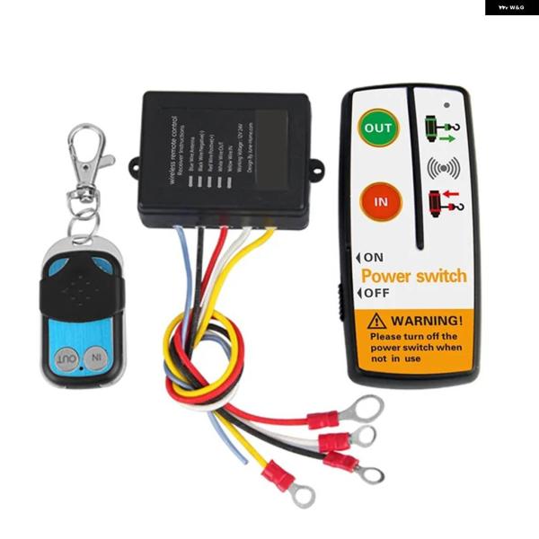 スイッチ コントローラ ー ウインチ リモート コントロール キット 12/24V 多用途 JEEP ATV SUV トラック レシーバー モジュール トランスミッター ハンドセット カスタム パーツ アクセサリーHign-concerne...