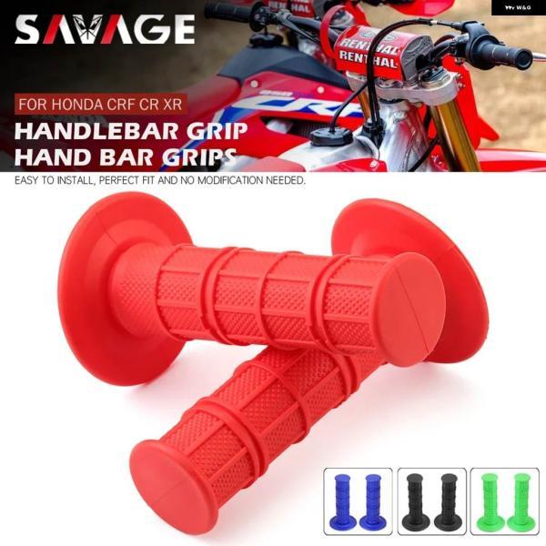 滑り止め ハンドルバー グリップ ホンダ CRF 125 230 250 450 XR 200 400 600 650 CR 80 85 オートバイ ダートピット バイク ラバーハンドバー グリップ カスタム パーツ アクセサリーItem ...