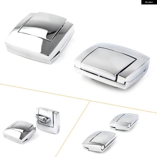 クローム オートバイパック トランク ロックラッチ 2個 ハーレー ダビッドソン ツーリング ロードキング エレクトラ ストリートグライド FLHX FLTR FLHT 1980-2013 カスタム パーツ アクセサリーProtective...