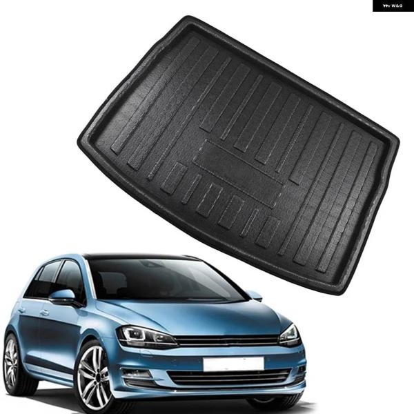 VW ゴルフ GT-I R MK7 ハッチバック 2014-2018 車用 リア トランク カーゴマット トレイ ブートライナー フロアカーペット プロテクター パッド TPR カスタム パーツ アクセサリーHigh-concerned c...