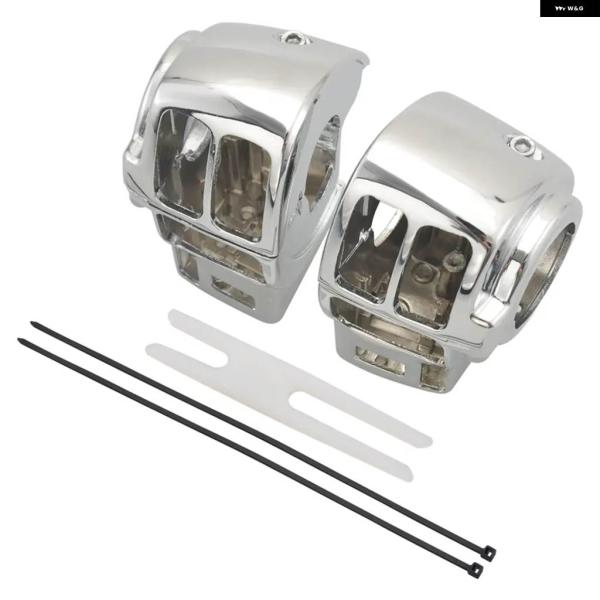 ハーレー ロードキング エレクトラ グライド FLHR FLHRC FLHT FLHTCU 96-2013 オートバイ クローム ハンドルバー コントロール スイッチ ハウジング カバー カスタム パーツ アクセサリーProtective ...