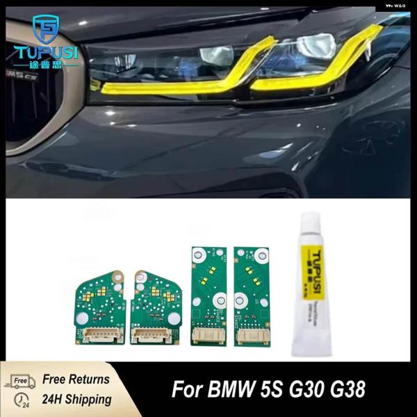 イエロー DRL LED ボード BMW 5シリーズ G30 G31 G38 LCI F90 M5 2021 - 23 デイタイム ランニング ライト モジュール RETROANGEL EYEOEM number:11B949101High...