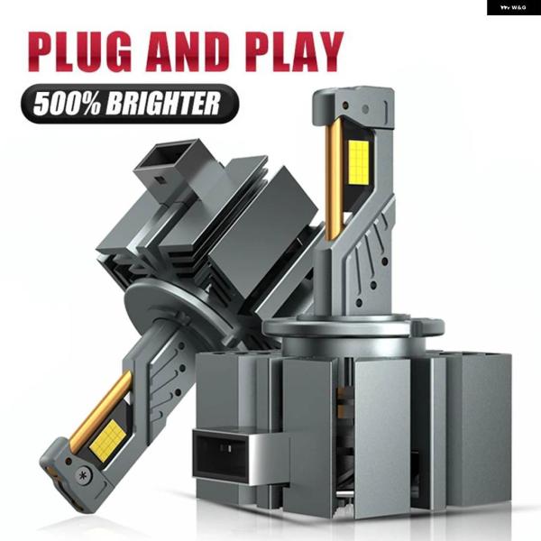 2個 D1S 車用 LED ヘッドライト 電球 30000LM D2S D3S D4S D5S D8S 300W プラグプレイ D2R D4R 1:1 ターボ オートライト 6000K 12V 24VHigh-concerned chemi...