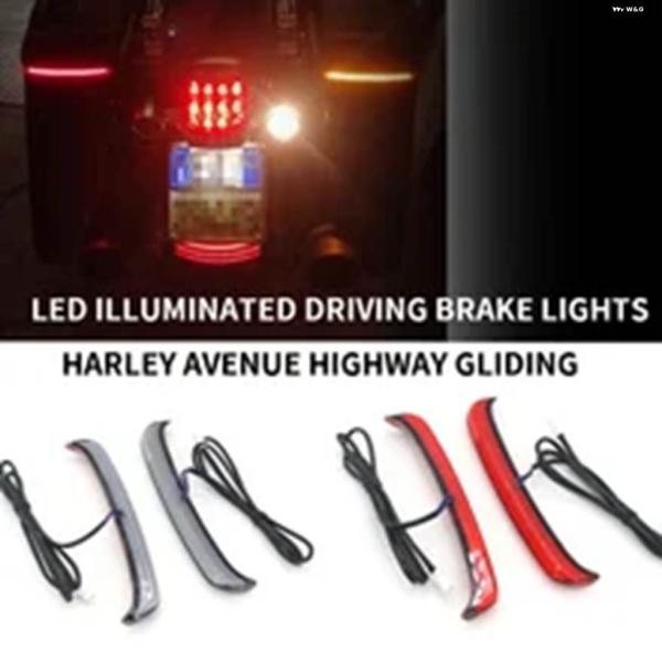 ハーレー ツーリングロード用 キングストリートグライド FLHR CVO バイク レッドトレーサー リア サドルバッグ LED インジケーター ラン ターンブレーキランプ カスタム パーツ アクセサリーHigh-concerned chem...