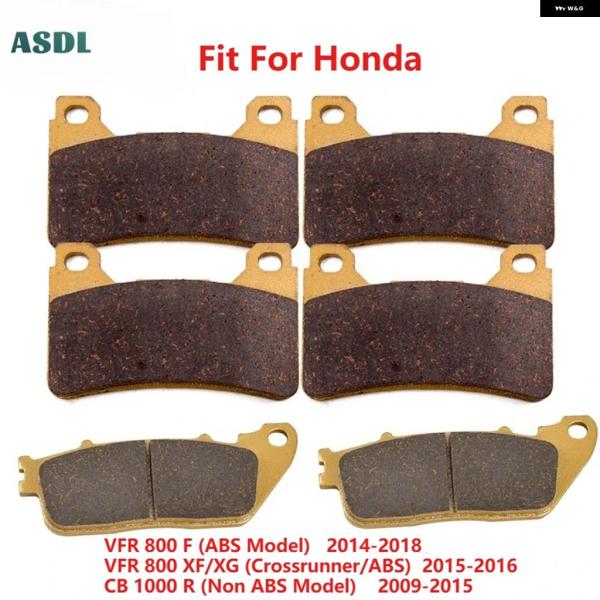 800CC バイク ブレーキ フロントリアブレーキ パッド キット ホンダ VFR800X VFR 800 X CROSSRUNNER 800 VFR800 2015-2016 09-15 カスタム パーツ アクセサリーHigh-conce...