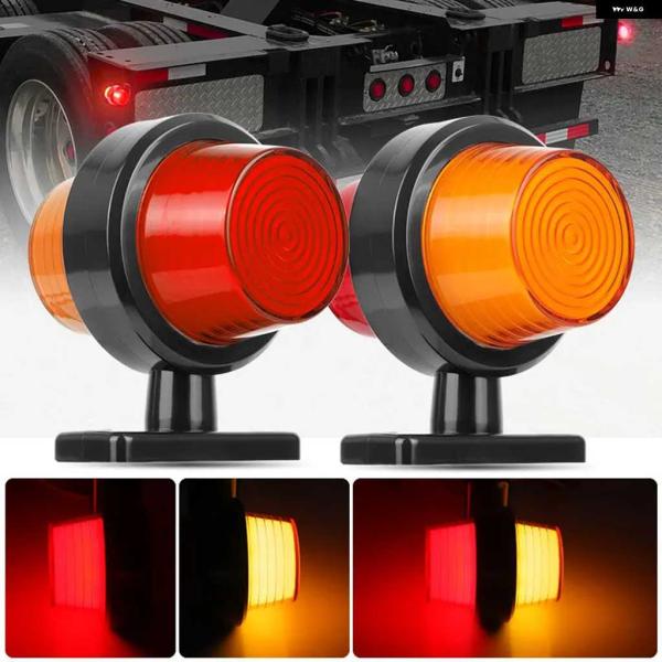 LED マーカーライト 12V 24V 両面クリアランスライト ウィンカーライト ハザードテールランプ 車 トラック トレーラー 大型 トラック ピックアップ RV カスタム パーツ アクセサリーHign-concerned Chemica...