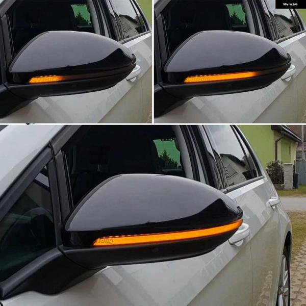 2個 VW ゴルフ 7.5 MK7.5 GTI R GTD RLINE MK7 7 ダイナミック ブリンカー LED ウィンカーミラー 2013 2016 2017 ジェッタ 2019 2020 カスタム パーツ アクセサリーHign-co...