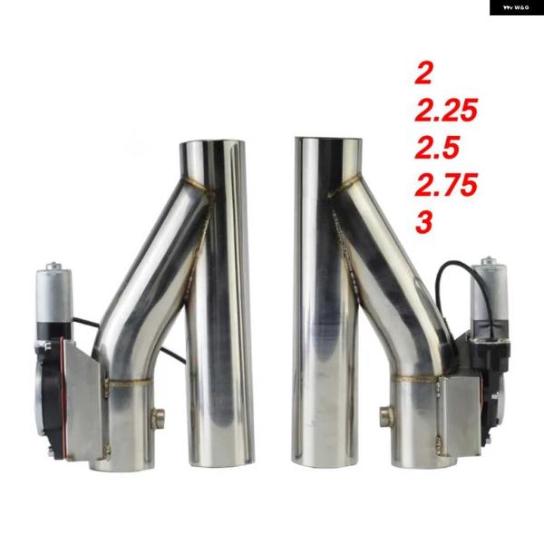 2/2.25/2.5/2.75/3インチSS304 Y パイプ カットアウト1ドラッグ2電動排気キャットバックダウン パイプ 排気バイパス バルブ スイッチ ボタン カスタム パーツ アクセサリーHign-concerned Chemica...