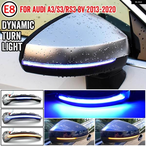 アウディ A3 S3 RS3 8V 2013 - 2018 2019 車用 LED ダイナミックウィンカー ライト サイドウィング バックミラー インジケーター ウィンカーランプ カスタム パーツ アクセサリーHign-concerned ...