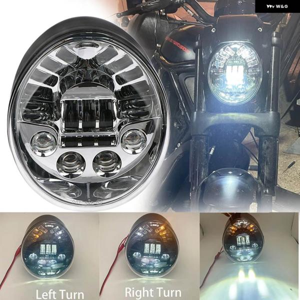 VRSC/V-ROD LED ヘッドライト デイタイム ランニングライト 付き VROD ヘッドライト オーバル Vロッド VRSCF VRSC Vロッドマッスル VRSCR カスタム パーツ アクセサリーHign-concerned Ch...