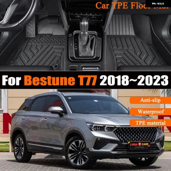 TPE フロアマットFAW BESTUNE T77 2018-21 2023高級 防水 カーペットフットフルカーマット パッド カバー カスタム パーツ アクセサリーHign-concerned Chemical:NoneFloor Mat...