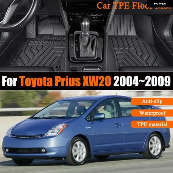 LHD 車 TPE フロアマット トヨタ プリウス XW20 アクセサリー 2004~2009 自動滑り止め 高級 防水 マッドカーペット フットフルマッド パッド カスタム パーツ アクセサリーHign-concerned Chemica...