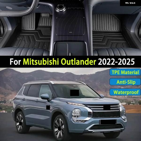 LHD 車 TPE フロアマット 三菱 アウトランダー 2022 - 2025 アクセサリー 高級 防水 マッドカーペット フットフルマッド パッド カスタム パーツ アクセサリーHign-concerned Chemical:NoneFl...