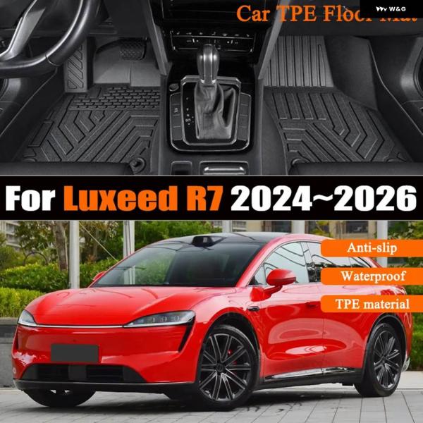 TPEカーフロアマット LUXEED R7 EHY 2024 2025 2026 2027-IN 高級 防水 カーペットフットフルカーマット パッド カバー 自動車アクセサリー カスタム パーツ アクセサリーHign-concerned C...