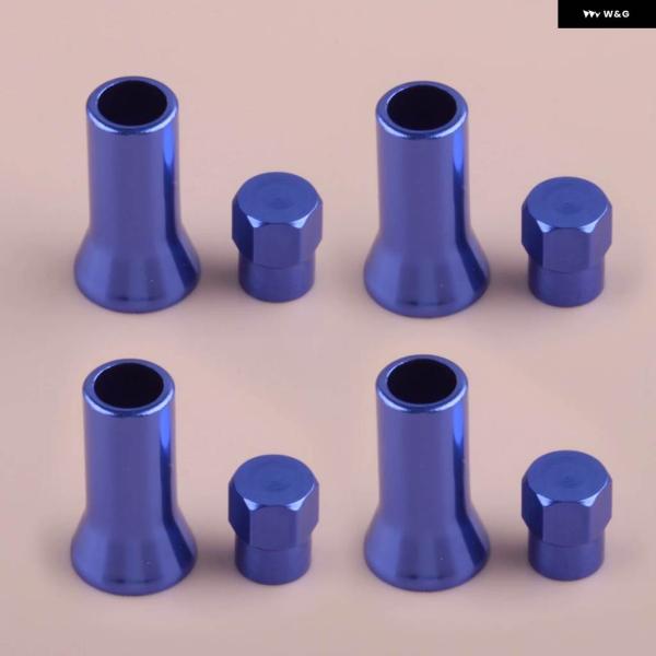 4セット 汎 カーオートタイヤホイールステムエア バルブ 六角キャップスリーブカバー ブルー 合金 カスタム パーツ アクセサリーHign-concerned Chemical:NoneMaterial:Aluminium AlloyMod...