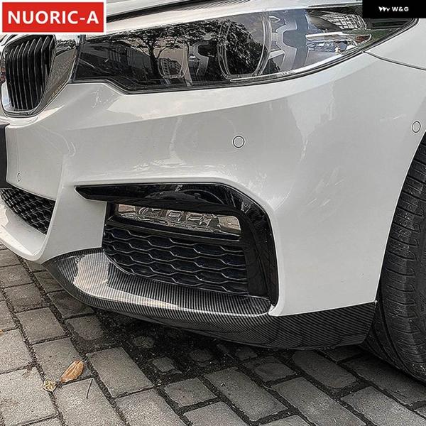 車フロント バンパー フォグランプ リップバー ラップコーナー トリム ステッカー カーボン柄 BMW 5シリーズ G30 Mスポーツ 525I 530I 2018-2022 カスタム パーツ アクセサリーHign-concerned Ch...
