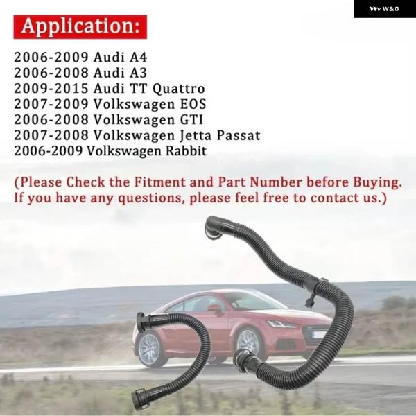 06F103221E 06F103235 アウディ A3 SEAT LEON VW GOLF JETTA 2.0 クランクケース ブリーザー ベンチレーション パイプ バルブ ベントホース パイプ カスタム パーツ アクセサリーHign-c...