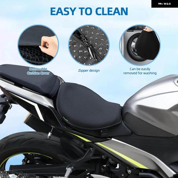 ジェルハニカム バイク シート クッション 衝撃吸収 汎用 オールシーズン フォーム ソフト 快適 通気性 シートカバー マット カスタム パーツ アクセサリーHigh-concerned chemical:NoneSpecial Feat...