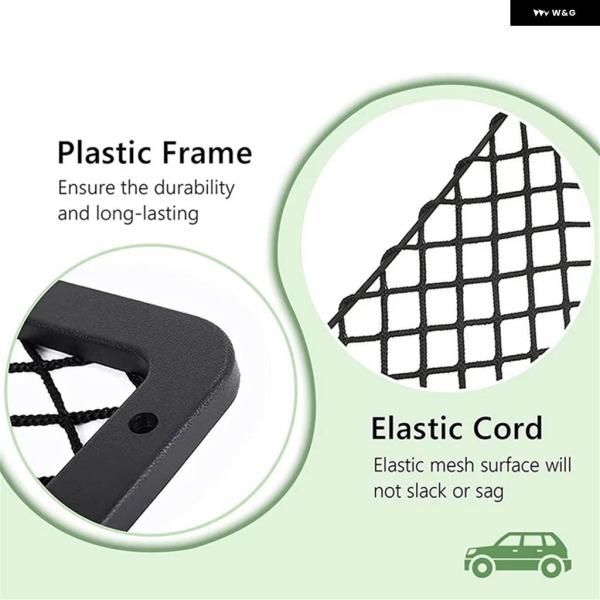 車用 収納 ネットバッグ ボートメッシュネット ホルダー 車用ポケット オーガナイザー ネット カーシートメッシュ フレーム ネットポケット 14 X 7インチ 6個パック カスタム パーツ アクセサリーHigh-concerned che...