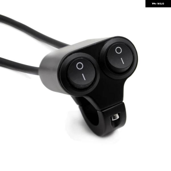 オートバイ ダブル コントロール スイッチ 電動 バイク デュアル ボタン スイッチ ヘッドライト インジケーター 12V 7/8インチ ブラック 汎用 ハンドルバー カスタム パーツ アクセサリーHigh-concerned chemic...