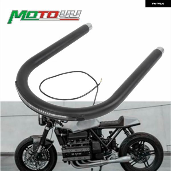 BMW K100 K100LT K100RS K100RT Kシリーズ バイク リアラック ホルダー サポート シート チューブ ループ フレーム フープ LEDライトストリップ付き カスタム パーツ アクセサリーProtective pa...