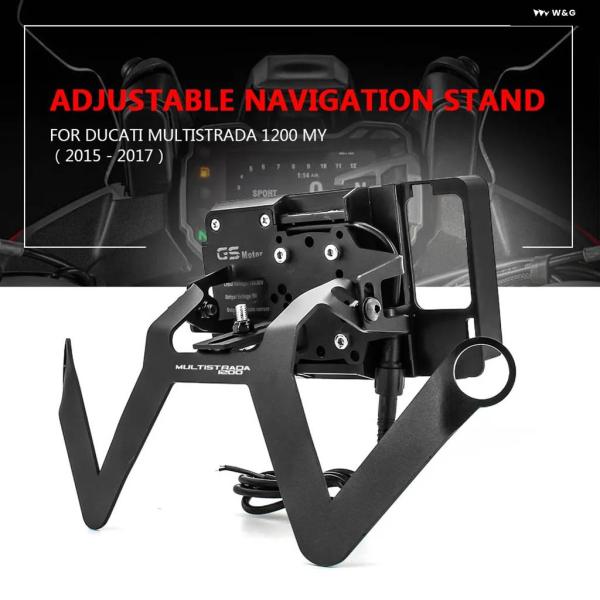 GPSスマートフォンナビゲーション マウント マウント ブラケット アダプター ホルダー ドゥカティ MULTISTRADA 1200 MY 2015-2017 SUPPORTO カスタム パーツ アクセサリーItem Weight:0.3...