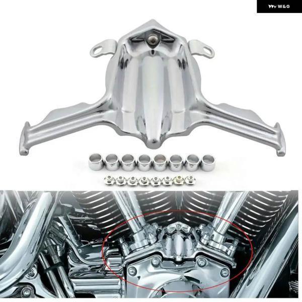 オートバイ クロームタペットリフターブロックアクセントカバー ハーレー ツインカム ツーリング ストリートグライド ロードキング FLHT ダイナ ブレイクアウト 2000-17 カスタム パーツ アクセサリーProtective part...