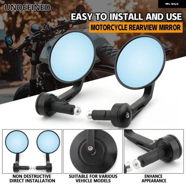 7/8インチ 22MM 汎用 バーエンド ミラー オートバイ 1インチ 25MM ハンドルバー バックミラー サイドミラー アルミ カフェレーサー チョッパー アクセサリー カスタム パーツ アクセサリーItem Width:1inchIt...