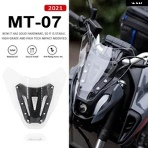 ヤマハ MT07 FZ07 2021-24 フロントウィンドデフレクター ウィンドスクリーンカバー ガード ウィンドシールド MT-07 ブラケット 付き カスタム パーツ アクセサリーHigh-concerned chemical:Non...