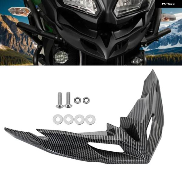 フロントホイールフェンダービークノーズカバー ビークノーズコーンエクステンションカバー カワサキ VERSYS650 VERSYS 650 KLE650 LE650E 2015-2021 カスタム パーツ アクセサリーProtective ...