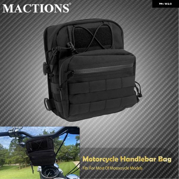 バイク シーシーバー Tバー ハンドルバー バッグ ハーレー スポーツスター XL1200 883 48 72 ツーリング グライド ダイナ ソフテイル フロント トラベルポーチバッグ カスタム パーツ アクセサリーHigh-concern...