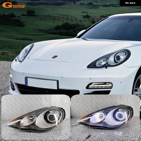 ポルシェ パナメーラ 970 4S 2009 2010 2011 - 2014 2015 2016 デイライト 超高輝度 COB LED エンジェルアイキット ハローリング カスタム パーツ アクセサリーHigh-concerned che...