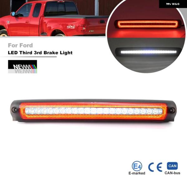 フォード F-150 1997-2003 F-250 1997-1999 F-150 ヘリテージ 2004 スモーク LED ハイレベルセンターサード ブレーキライト ホワイトカーゴルーフランプ カスタム パーツ アクセサリーHigh-co...