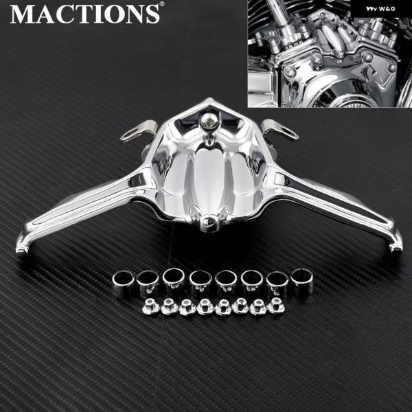 クローム タペットリフターブロック アクセント トリム カバー ハーレー ツインカム ストリート トライグライド ロードキング ストリートグライド ダイナ ブレイクアウト 00-16 カスタム パーツ アクセサリーProtective pa...