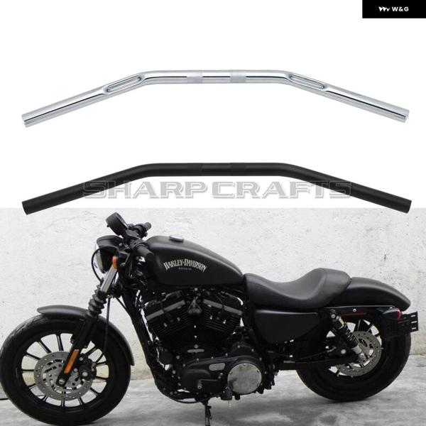 オートバイ ドラッグストレートバーハンドル ディンプル加工 ハーレー スポーツスター XL883 XL1200 X48 DANY SOFTAIL ファットボブ ボーイ FLST FXST カスタム パーツ アクセサリーHigh-concer...