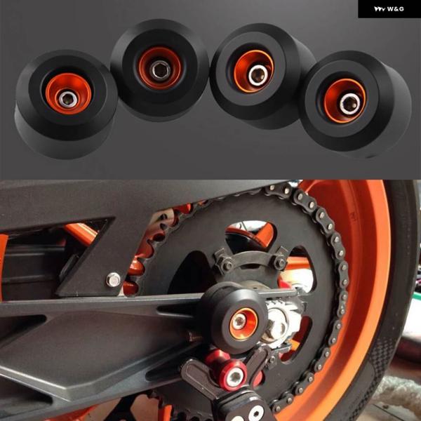 CNC フロント リア フォーク ホイール フレーム スライダー クラッシュ プロテクター パッド RODA KTM DUKE/RC 125 200 250 390 DUKE125 200 DUKE250 DUKE390 カスタム パーツ ...