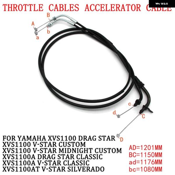 ヤマハ XVS1100 ドラッグスター XVS1100A XVS1100AT OEM:5PB-26311-10 5PB-26312-10 バイク アクセサリー スロットル アクセル ケーブル カスタム パーツ アクセサリーHigh-conc...