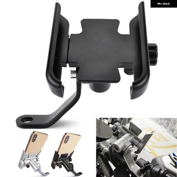 オートバイ 自転車電話 ホルダー GPS ブラケット リアビューミラー マウント クリップ MOTO MIRRO ハンドルバー マウント ホルダー 360°回転可能 アルミ カスタム パーツ アクセサリーItem Width:0inchIt...