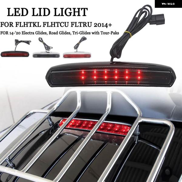 バイク クロームブラック ツアーパック トランク LEDテールブレーキウィンカー ELECTRA ROAD TRI GLIDE LOW ULTRA LIMITED LOW FLHTKL FL カスタム パーツ アクセサリーBattery I...