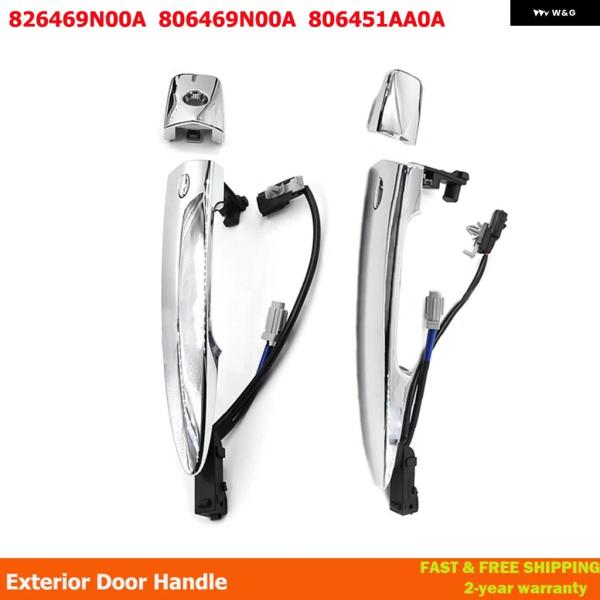1ペアフロントクローム外側 ドアハンドル シルバーABS 826469N00A 806469N00A 806451AA0A 日産 リーフ マキシマムラーノセントラ用 カスタム パーツ アクセサリーHigh-concerned chemica...