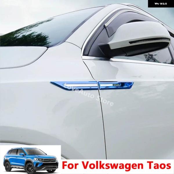 VW TAOS 2021年2022年モデル車側リーフフランク 装飾 ラベルプロテクション フレーム ステッカー カバー カーアクセサリー用 カスタム パーツ アクセサリーHigh-concerned chemical:NoneItem Wi...