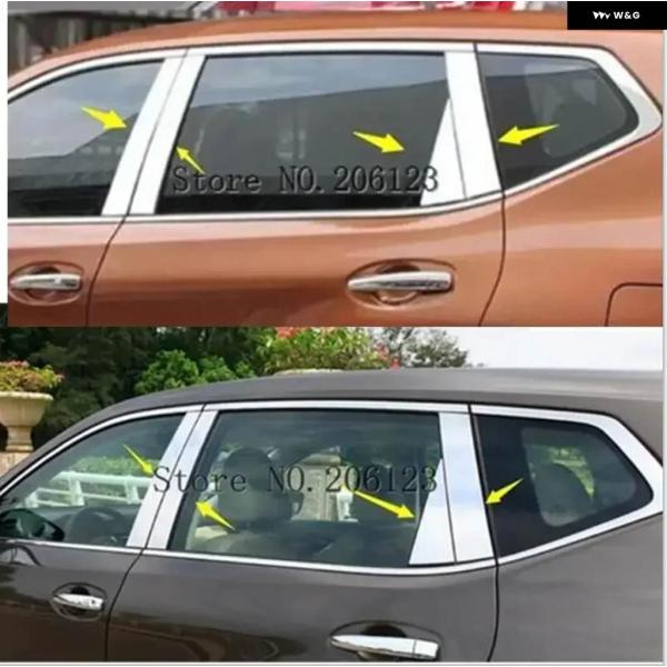 日産 ローグ X-TRAIL T32 2014年モデル - 19 ステンレス 窓 クロームピラー ポスト カバー トリム モールディング ガーニッシュ 8 ピース カスタム パーツ アクセサリーHigh-concerned chemical...