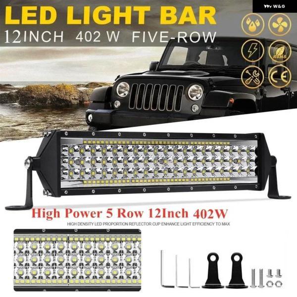 12インチ 88 LED 402W 5列 作業用 ライトバー スポットライト 12 バルブ 24V オフロード LED ライトバー トラック オフロード 4X4 4WD SUV ATV カスタム パーツ アクセサリーHigh-concern...
