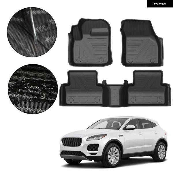 フルサラウンドフット パッド ジャガー E-PACE 2018-2019 I-PACE 2018 2019 カーラバーフロアマット 滑り止め 防水 TPEカーマット カスタム パーツ アクセサリーHigh-concerned chemica...