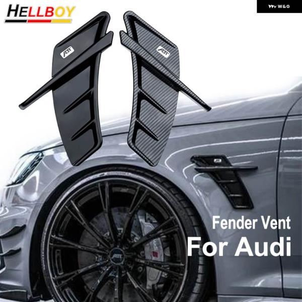 カーフェンダーベント アウディ Q5 SQ5 A6 C6 A3 8V A4 B8 A5 A7 SLINE S3 S4 S5 S6 サイドウイング スポーツ トリム ステッカー 2021 スタイリング カスタム パーツ アクセサリーCateg...