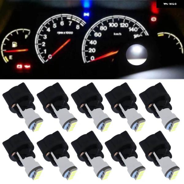 10PCS T5 T6.5ランプロックソケットDIAMETER3SMD 3 LED カーボードインストルメント パネル バルブ バルブ オート ダッシュボード 暖房 インジケーター ウェッジライト カスタム パーツ アクセサリーVoltag...