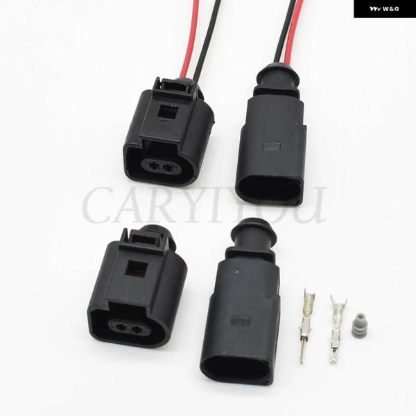 1セット 2ピンウェイ 自動温度センサープラグ バルブ ソケット 防水 電気ワイヤー 1.5MM コネクター 1J0973802 1J0973702 カスタム パーツ アクセサリーHigh-concerned chemical:NoneMo...